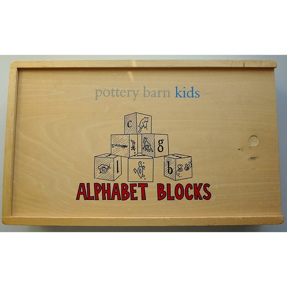 Pottery Barn Kids | Toys | Pottery Barn Kids Alphabet Blocks Set In ...